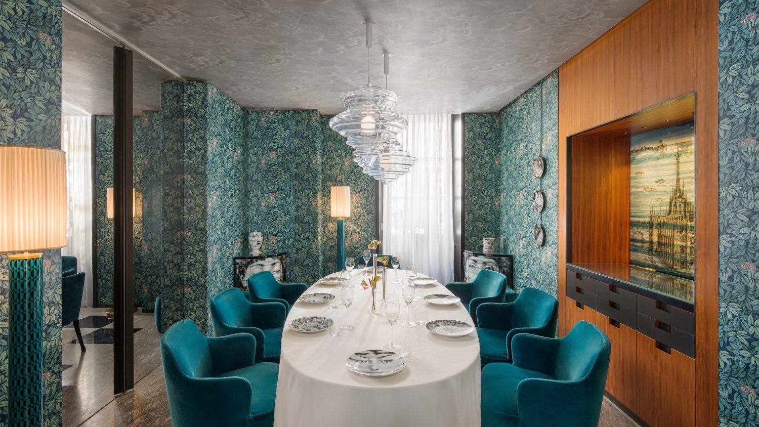 Mandarin Oriental x Fornasetti, the Seta Restaurant like a dream world