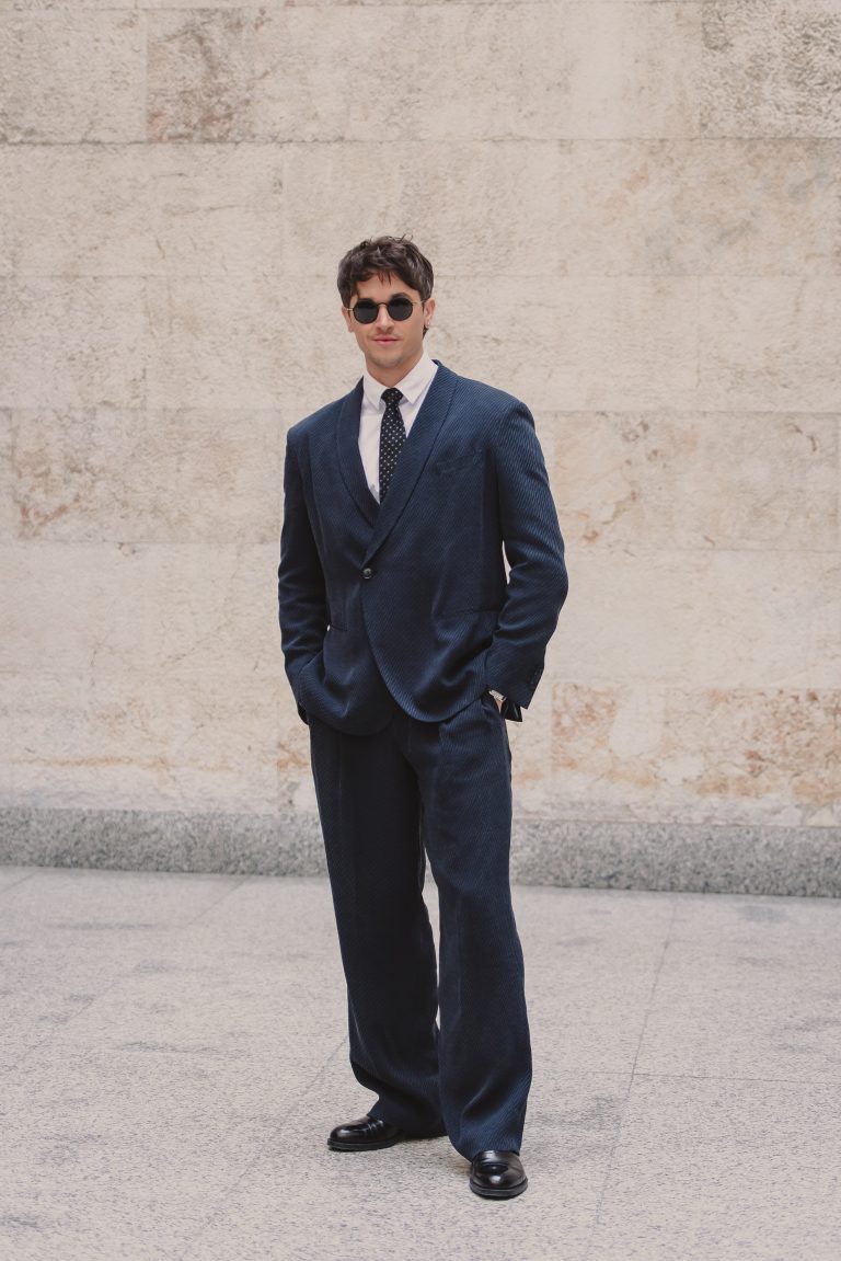 Leo Dell’Orco’s Fluid Walk at Giorgio Armani